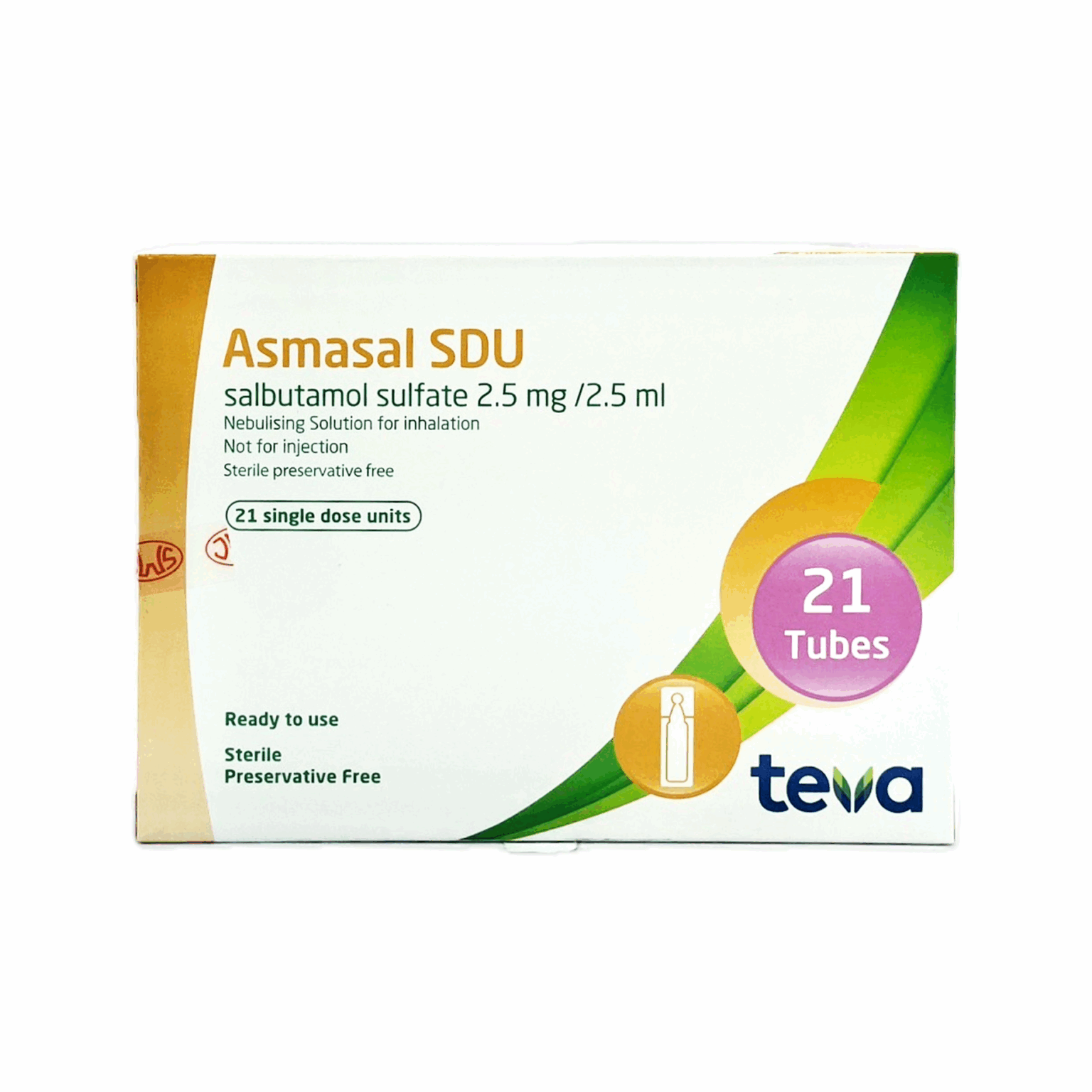 Asmasal Nebules SDU 2.5mg/2.5ml TEVA (Bottle/21s) – บ้านยาชาลินน์ ...